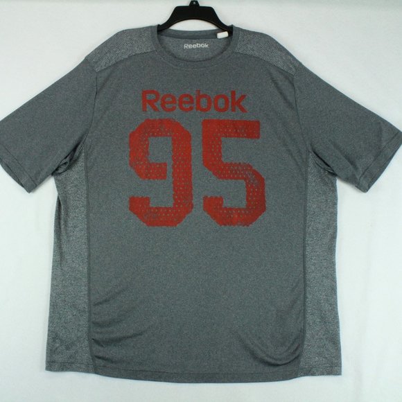 Reebok | Shirts | Reebok 95 Tshirt Mens 2xlt Gray Short Sleeve | Poshmark